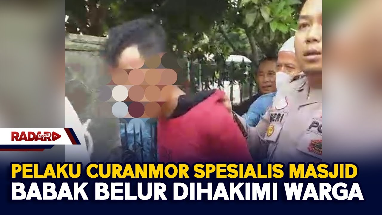 Pelaku Curanmor Spesialis Masjid Bab4k B3lur Dihakimi Warga